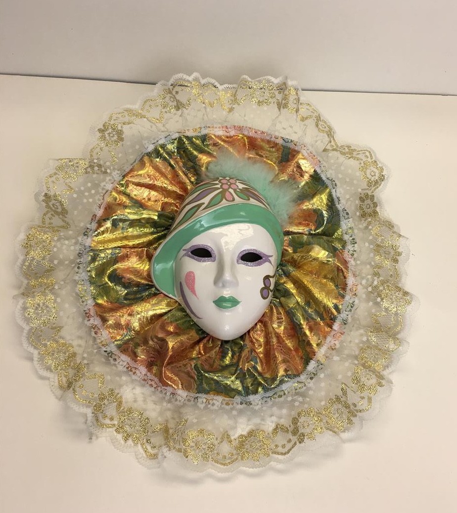 PIERROT Face Mask Ceramic Art Deco Wall Hanging | eBay