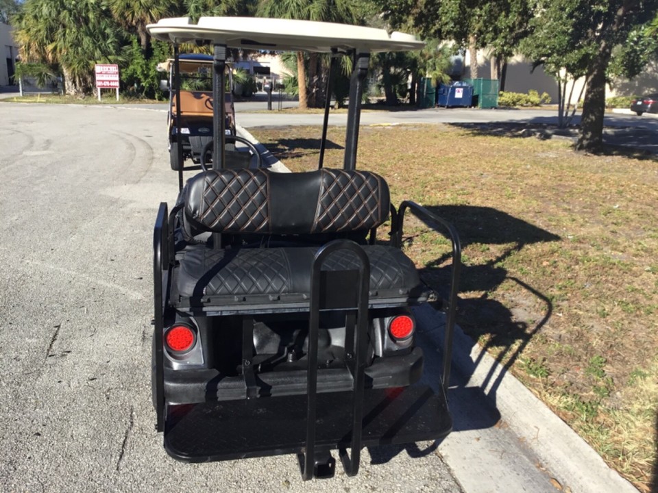 BLACK 2015 48V Yamaha G29 drive Dre 4 seat passenger Golf Cart flip ...