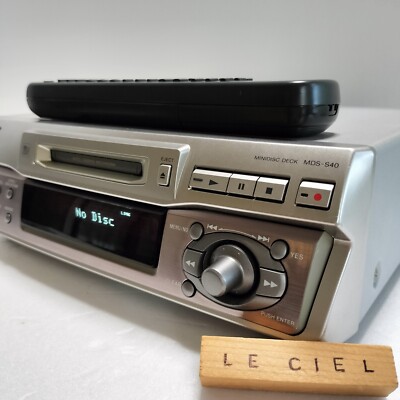 Sony MDS-S40 MD Deck Minidisc Player Recorder Audio Tested w/Remote ...