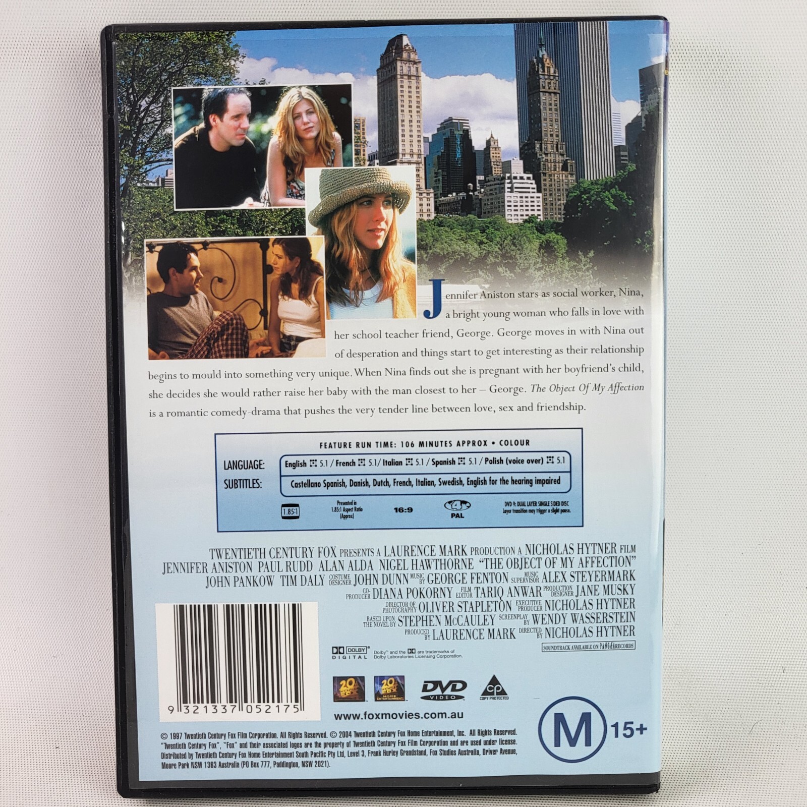 The Object Of My Affection DVD - Jennifer Aniston - Paul Rudd | eBay