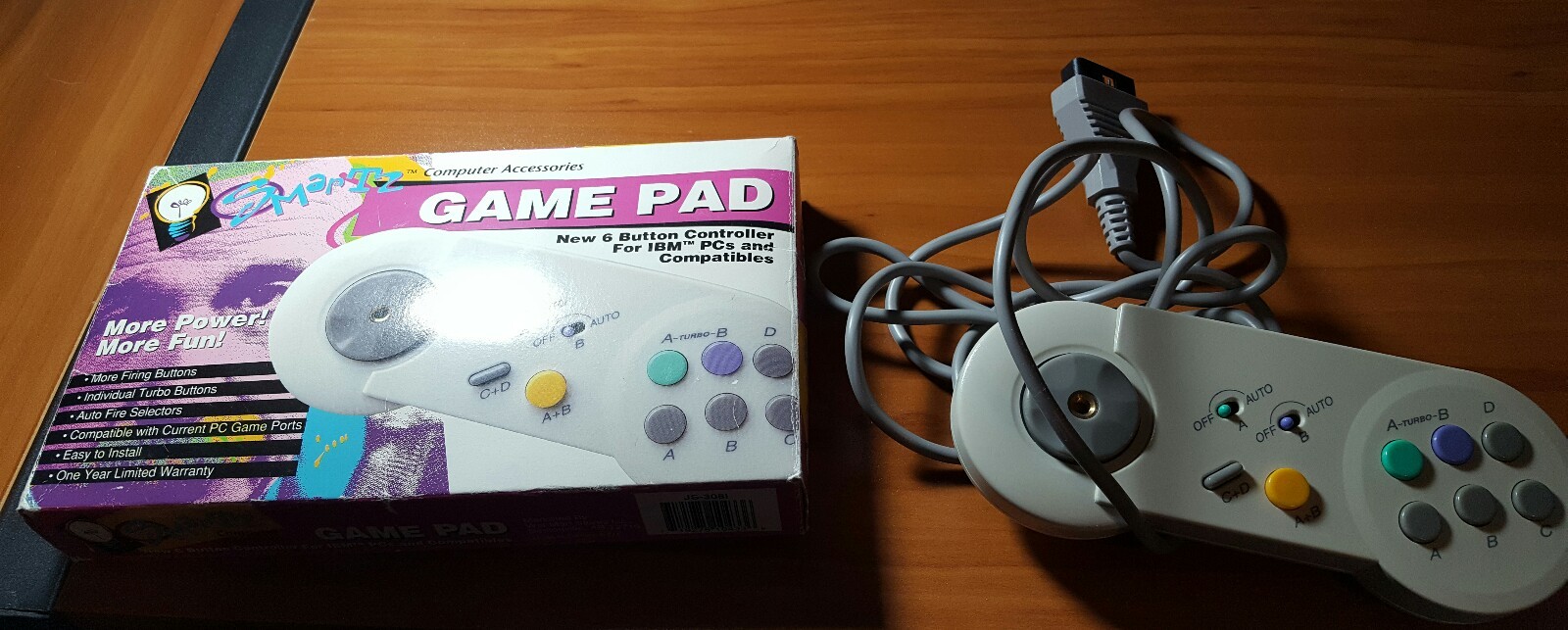 Computer PC CHAMP Game Pad 6 Button Controller, Gamepad w/Turbo & Slow ...