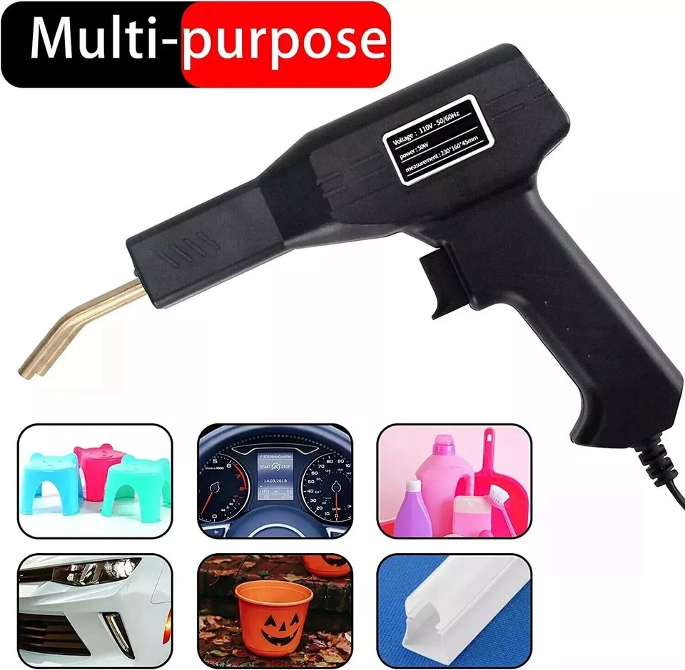 Hot Stapler Car Bumper Fender Welder Soldering Gun Plastic Repair Kit ...