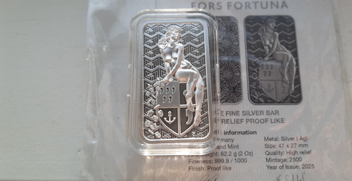 FORS FORTUNA 1 oz Pure Proof Like Bar in Capsule w COA – .999 Fine ...