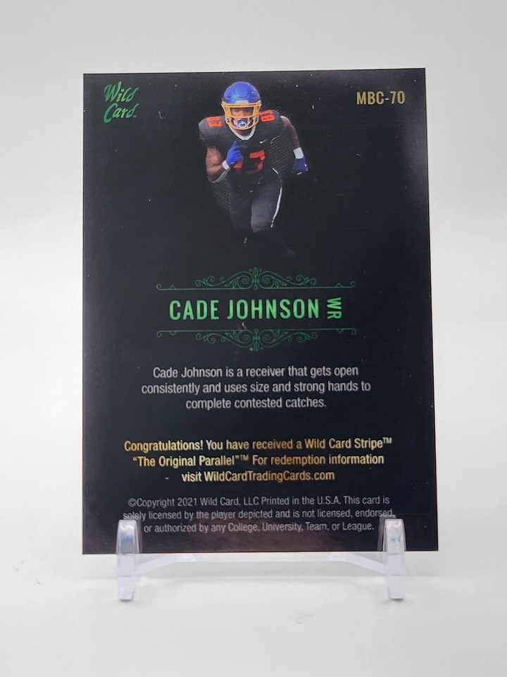 Cade Johnson ROOKIE /125 Green 2021 Wild Card Matte #MBC-70 | eBay