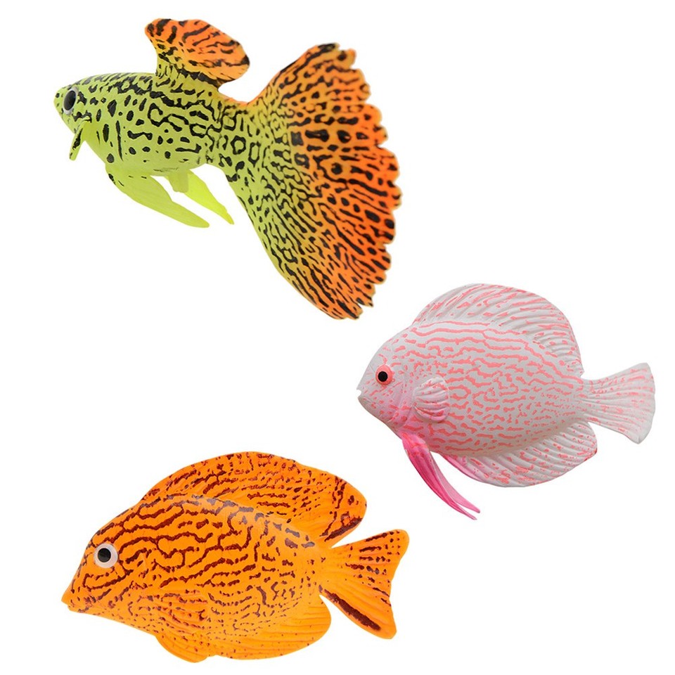 6 Pcs Simulated Tropical Fish Adornment Fish Tank Landscaping Decor ...