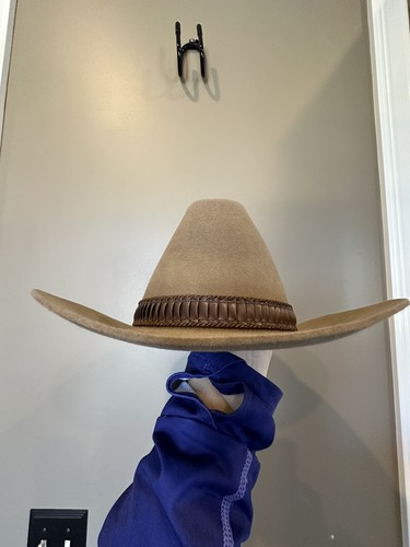 Stetson Vintage 7 1/2 Cowboy Ranch Hat JBS Brand Pin 4x Beaver Felt ...