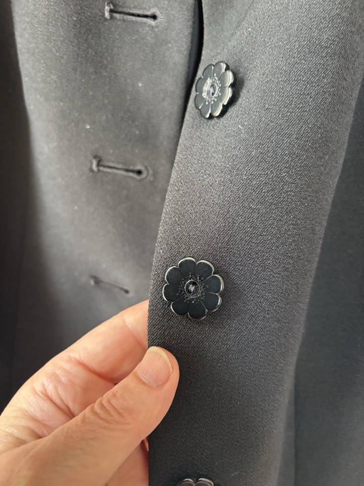 Vintage viyella Jacket With Flower Button Detail | eBay UK