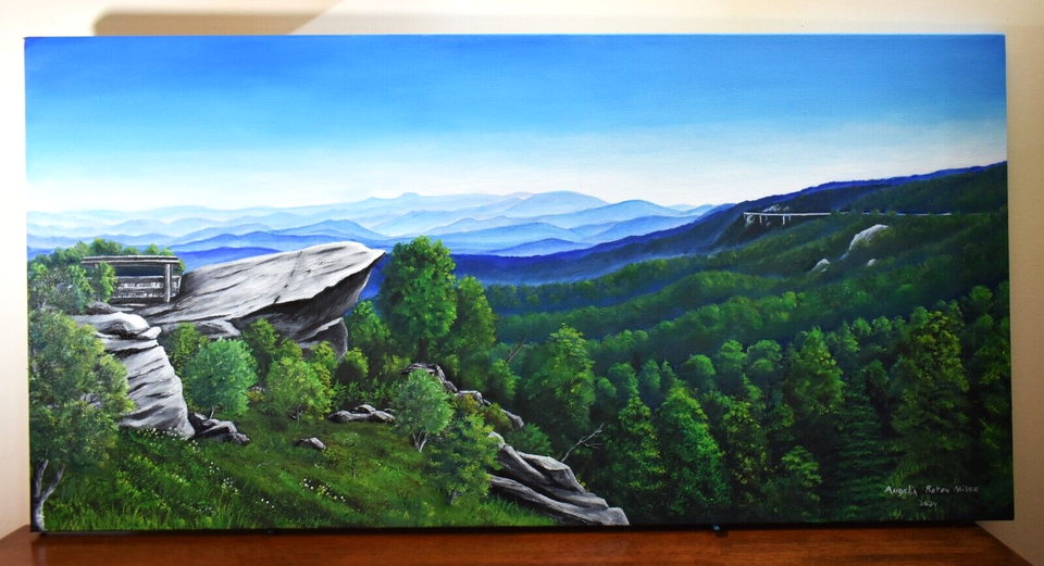 Rough Ridge Overlook-Viaduct Bridge Blue Ridge North Carolina Oil ...