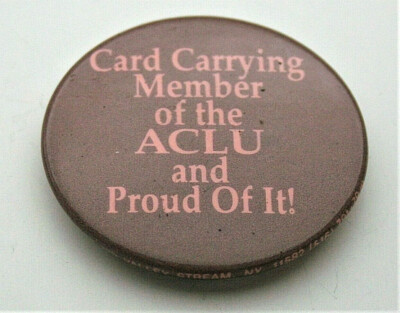 Card Carrying Member ACLU Proud of It Labor Union 1988 Strike Button ...