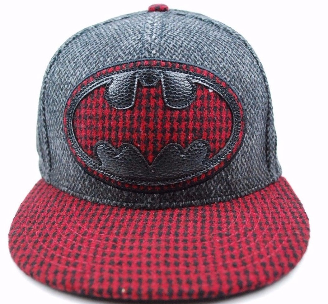 Concept One DC Comics Batman Herringbone Flat Bill Cap Hat OSFM | eBay