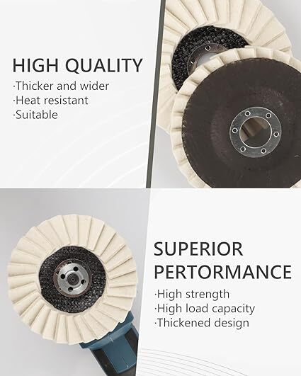 5" Wool Felt Flap Disc Metal working Polishing Buffing Wheel For ...