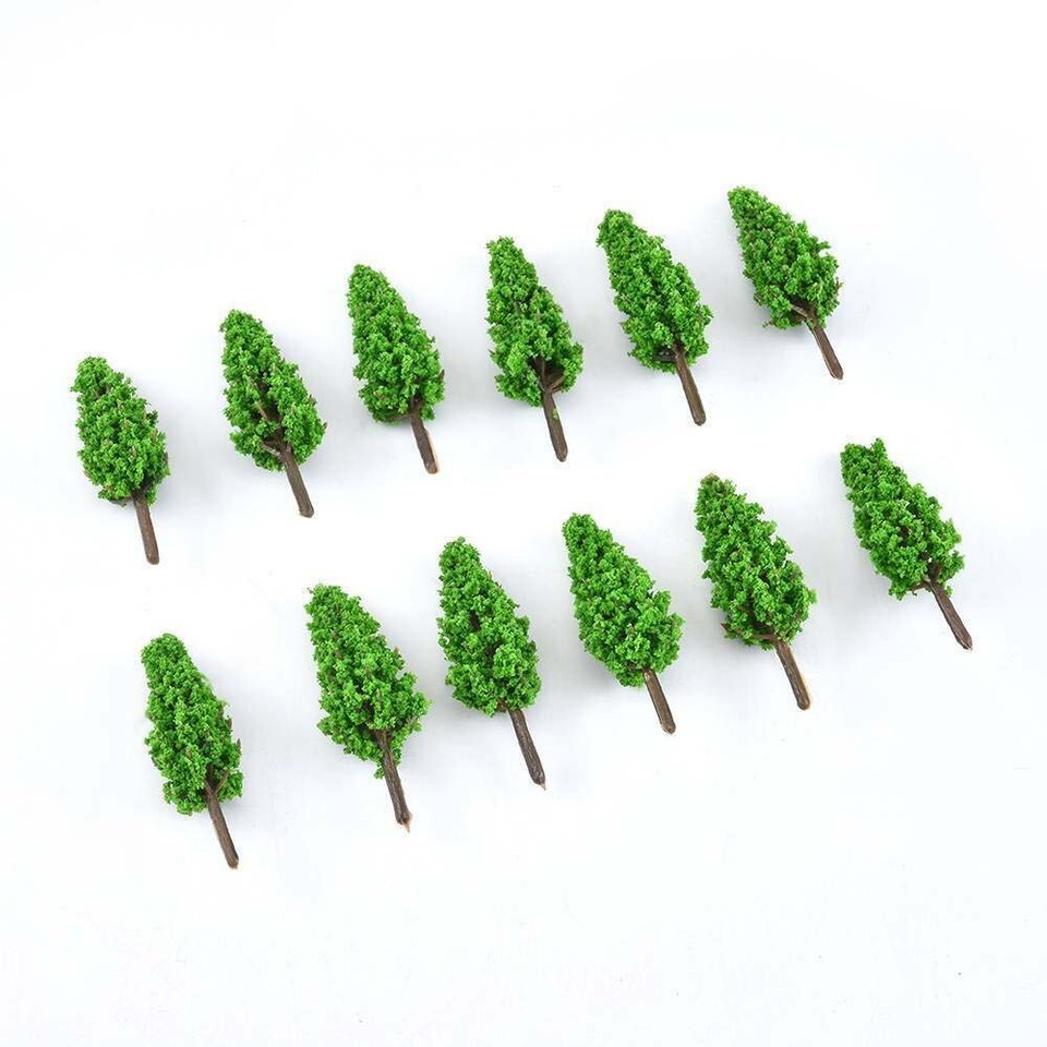50Pcs HO scale Mini Model Trees Train Railroad Diorama Wargame Park ...