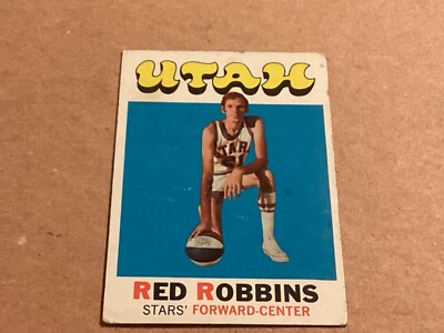 1971 Topps Basketball #233 Red Robbins Rookie Card - EX - Lite Corner ...