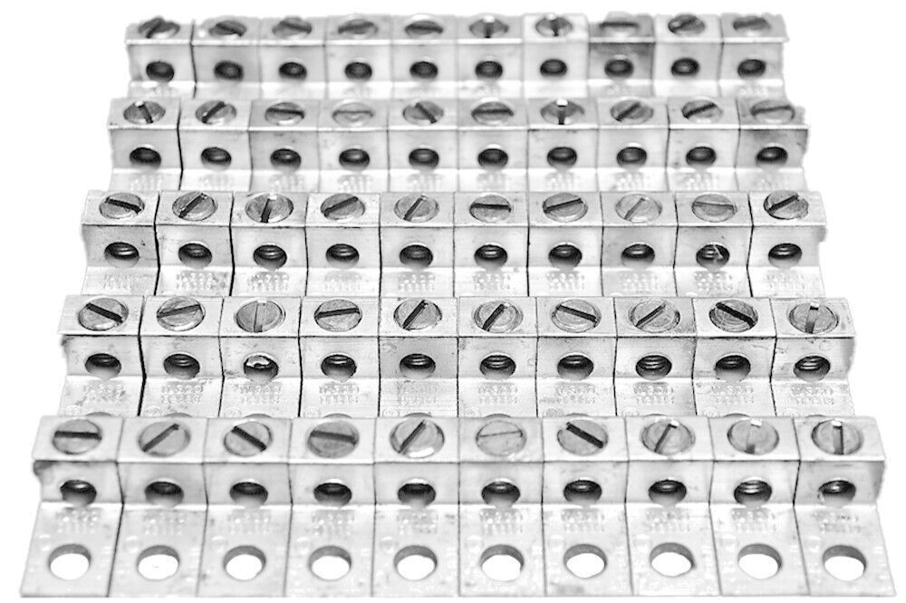 Lot OF 50 Pcs. Ilsco TA6 Mechanical Lug, 6-14 AWG CU or Al, 1/4 ...