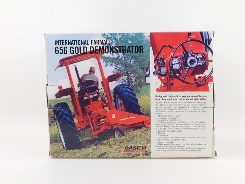 Case IH Farmall 656 Gold Demonstrator Tractor 1:16 w/ Canopy 2011 Ertl ...
