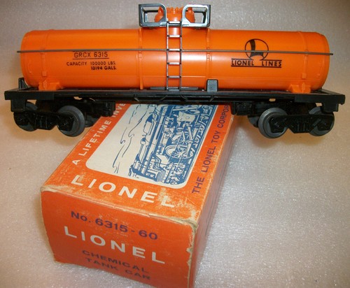 LIONEL POSTWAR 6315-60 LIONEL LINES SINGLE DOME TANK CAR C-10 UNRUN ...