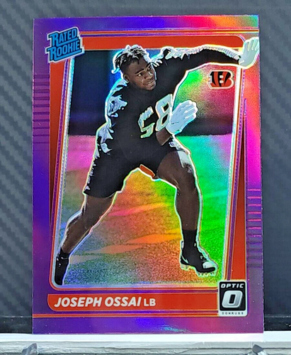 Joseph Ossai 2021 Donruss Optic PURPLE PREVIEW SP RATED ROOKIE #P-327 ...