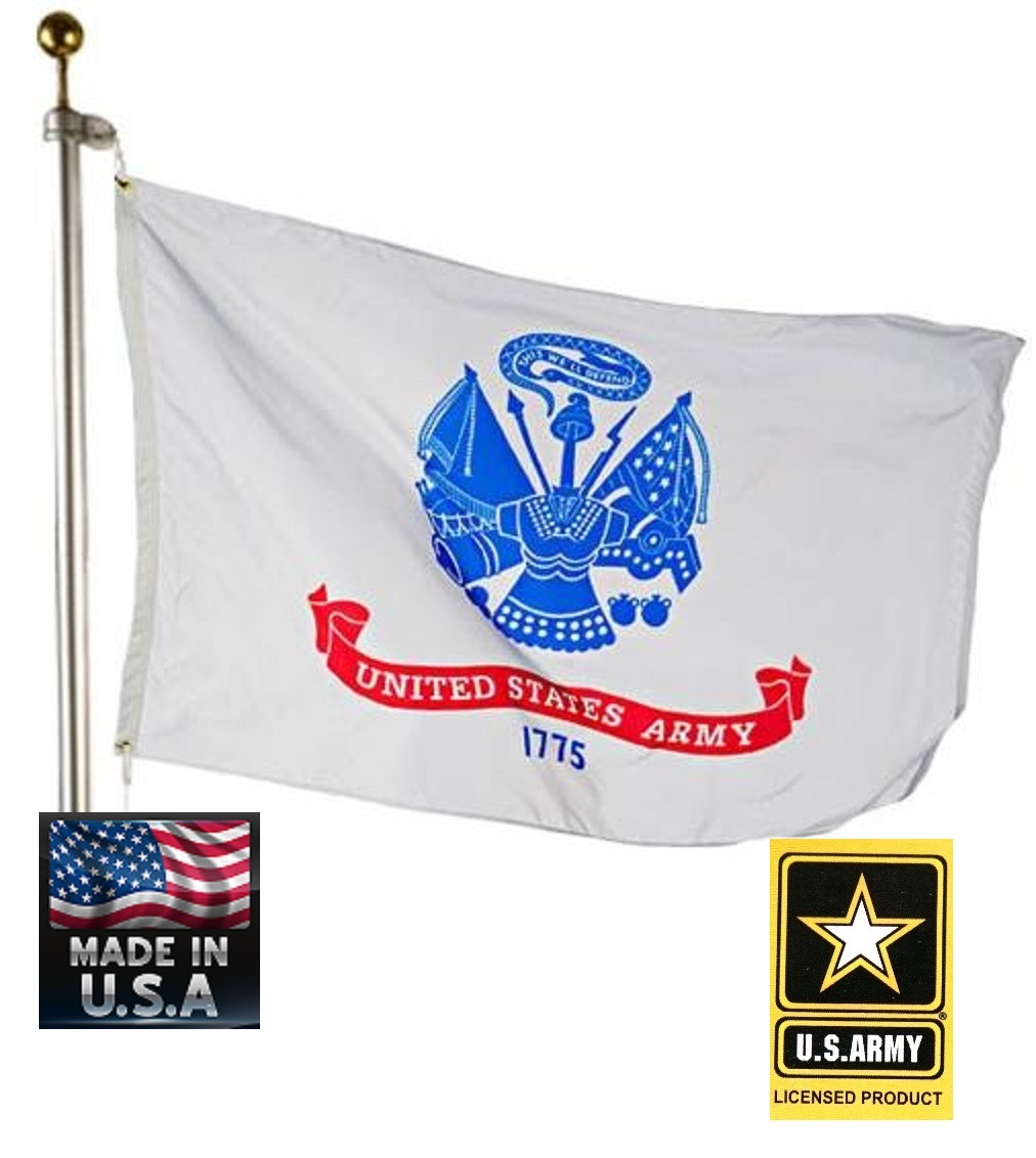 4X6 FT US U S ARMY OFFICIALLY LICENSED MILITARY Super-Poly FLAG Banner ...