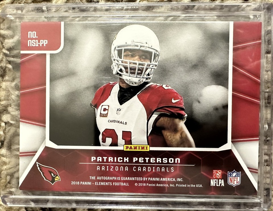 2018 Elements Football Neon Signatures Patrick Peterson Auto #4/5 ...