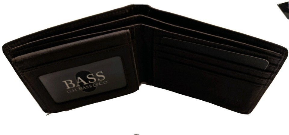 Men's New Distressed Bass Genuine Leather Billfold Wallet,Brown | eBay