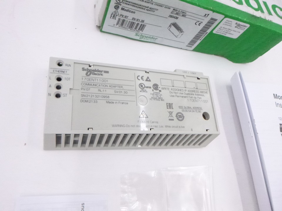 Schneider 170ENT11001 PLC Communication Adapter Module Ethernet 10/100 ...