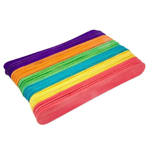 Wooden Poplar Wood Craft Colored Sticks. Jumbo Size, 6 x 3/4, Wood ...