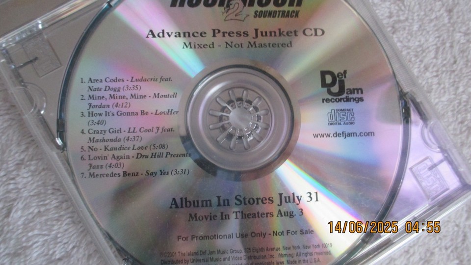 2001 Def Jam's Rush Hour 2 Soundtrack Promo CD Advance Press Junket | eBay
