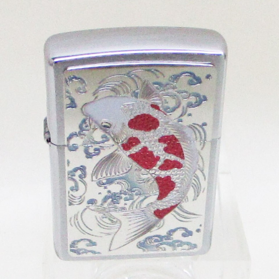 ZIPPO oil Lighter USA ZIPPO Japanese pattern series rising carp CP-KC ...