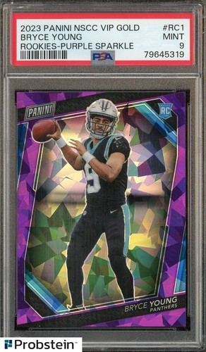 2023 Panini NSCC VIP Gold Purple Sparkle Bryce Young RC Rookie 50/50 ...
