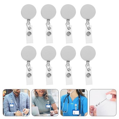 4 Count Nurse Badge Holder Id Card Clip Holders Retractable Reels | eBay UK