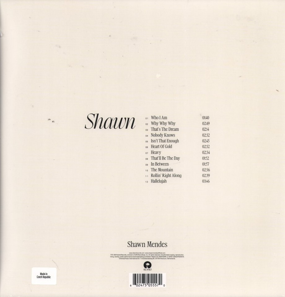 Shawn Mendes Shawn LP vinyl Europe Emi 2024 Limited retail only translucent ruby | eBay