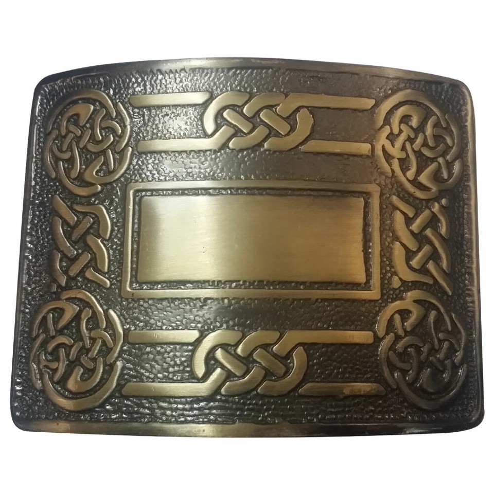 HS Men's Scottish Kilt Belt Buckle Various Design Antique Thistle ...