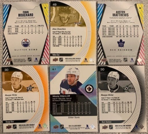 Hockey Parallels - UD ALLURE - VARIOUS RAINBOWS - You Pick - Free S/H ...