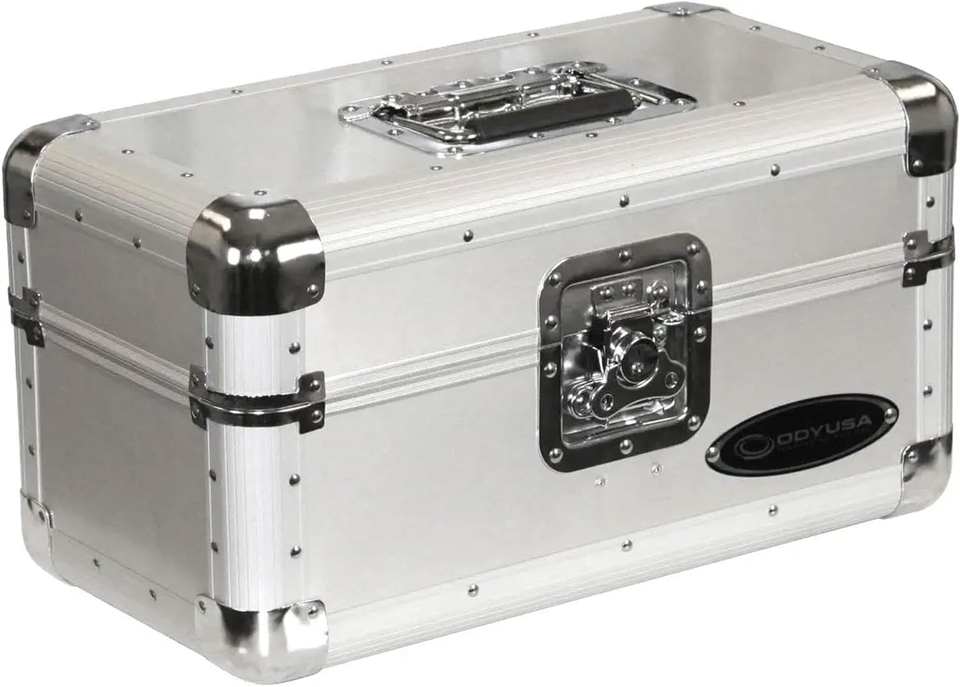 K45120SIL Krom Series Silver Record/Utility Case for 120 7-Inch Vinyl ...