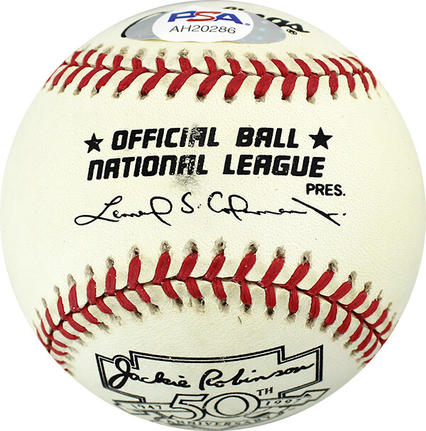 Buck O'Neil Signed Jackie Robinson NL Baseball 1st Black Big League ...