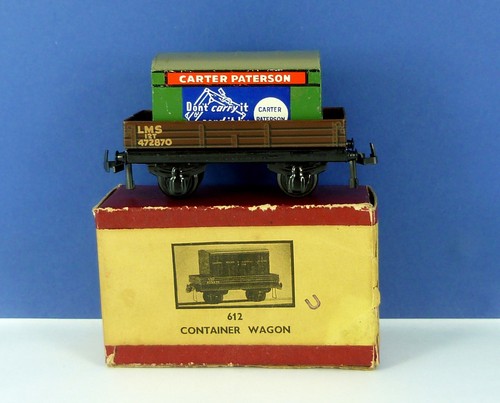 TRIX TWIN 612 LMS CONTAINER WAGON WITH CARTER PATERSON CONTAINER ...