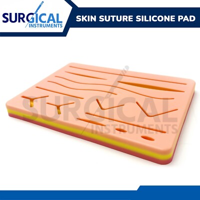 Medical Skin Suture Practice Silicone Pad Wound Simulated Surgical ...