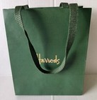 2 Harrods Green Paper Shopping Gift Bag Tote | eBay