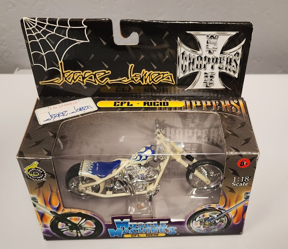 Muscle Machines Die-Cast Model Bike Jesse James CFL Rigid West Coast ...