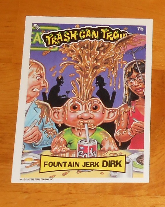 Trash Can Troll Fountain Jerk Dirk Card Promo 3.5x2.5 Card Handbill ...