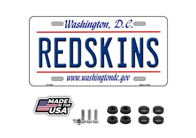 Metal Vanity License Plate Tag Cover - Washington Redskins - Football ...