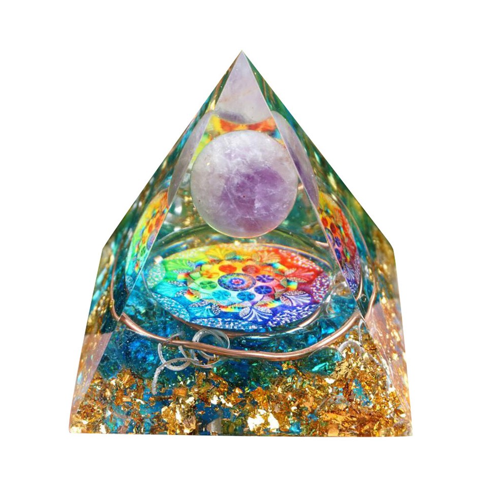Crystal Orgone Pyramid Healing Chakra Pyramid Orgone Pyramid for ...