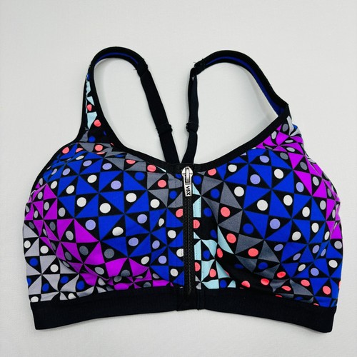 Victoria Secret Sport Bra 32D Front Zip Underwire Racerback Incredible ...