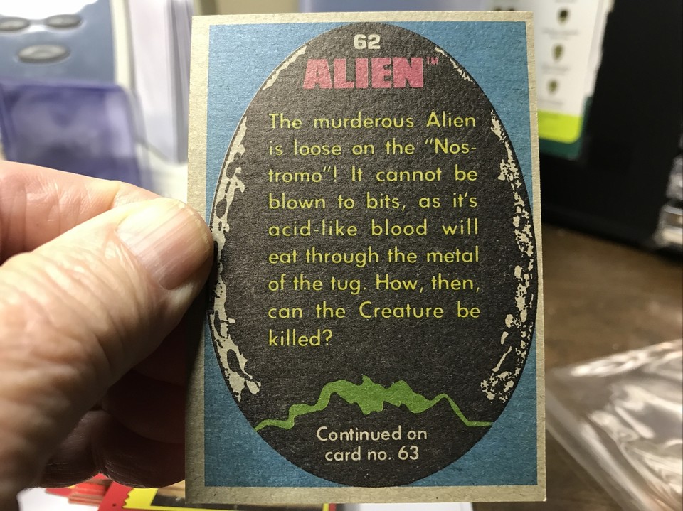 1979 VINTAGE ALIEN TRADING CARD # 62 ALIEN SEARCH WEAPONS | eBay
