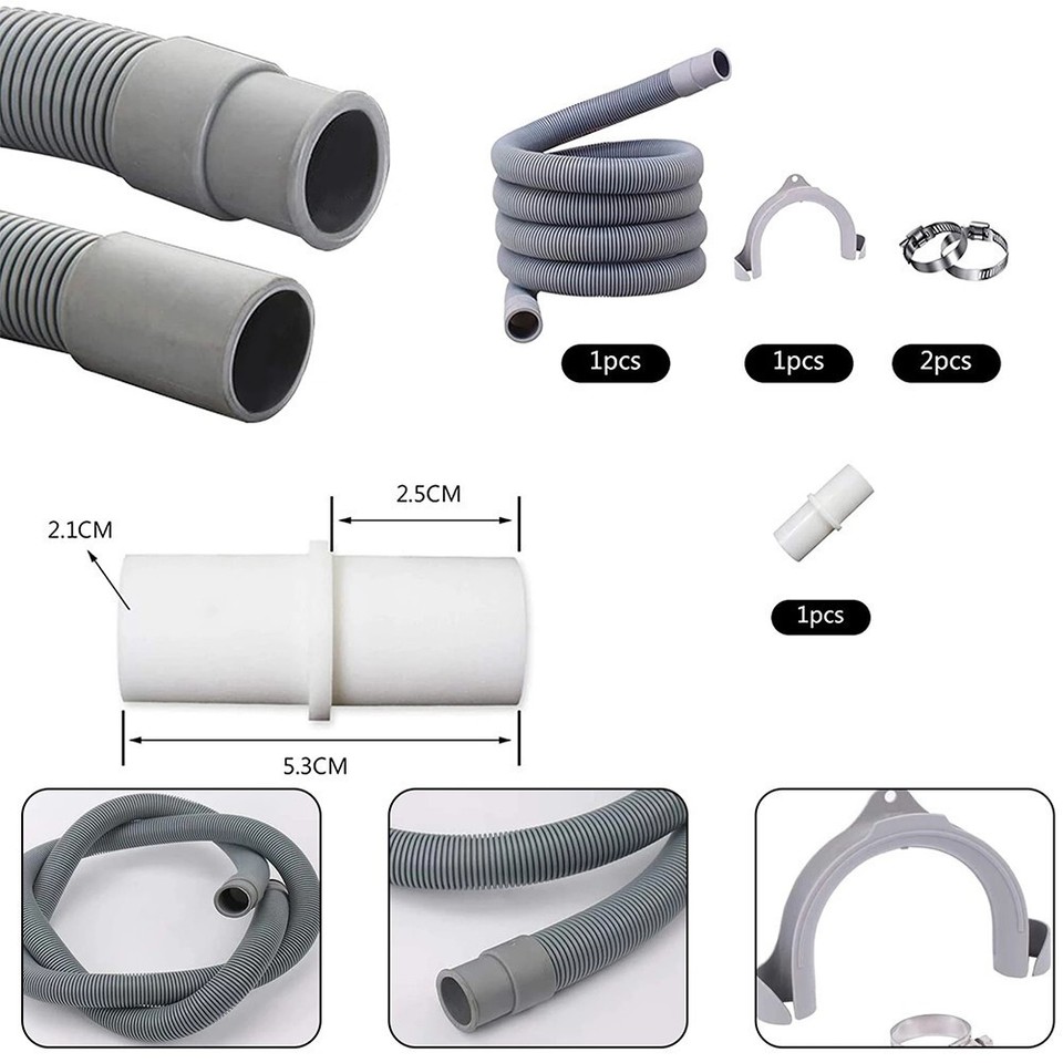 Flexible and Reliable Drainage Hose Kit for Washing Machine Dishwasher ...