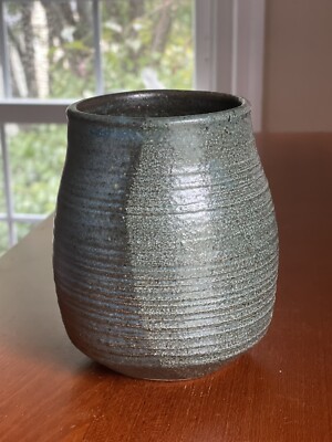 Vintage Handmade Studio Art Pottery Ceramic Vase Crock Stamped GH | eBay