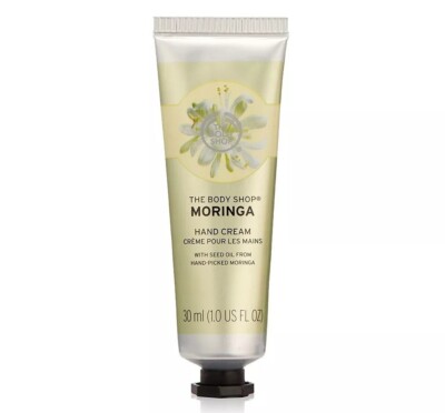 THE BODY SHOP Moringa Hand Cream Floral Soften Dry Hands Arms 1oz 30ml ...