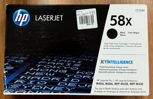 New Sealed HP 58x High Yield black toner cartridge CF258X M404 M406 MFP ...