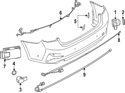 Genuine BMW 2019-2022 BMW - Set Of Cables Rear Bumper 611011 61-12-9 ...