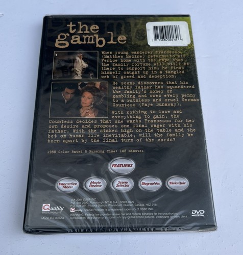 The Gamble DVD 1988 Matthew Modine Jennifer Beals Faye Dunaway Comedy ...